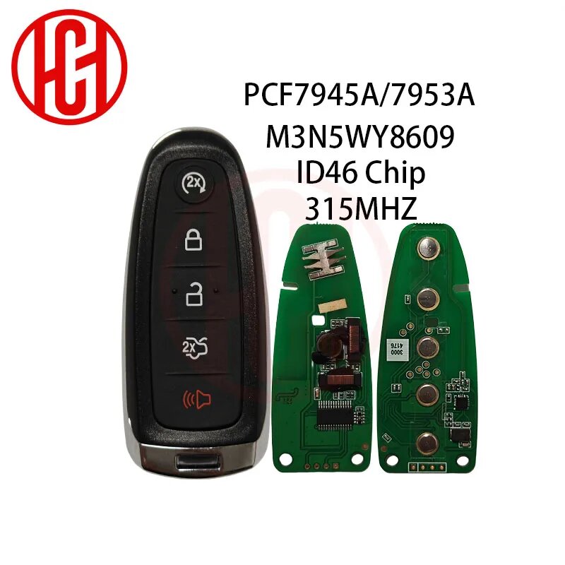 M3N5WY8609 ID46 PCF7953/7945 чип 315 МГц автомобильный дистанционный ключ для Ford Focus Edge Escape Flex Taurus Explore Expedition 2011-2018