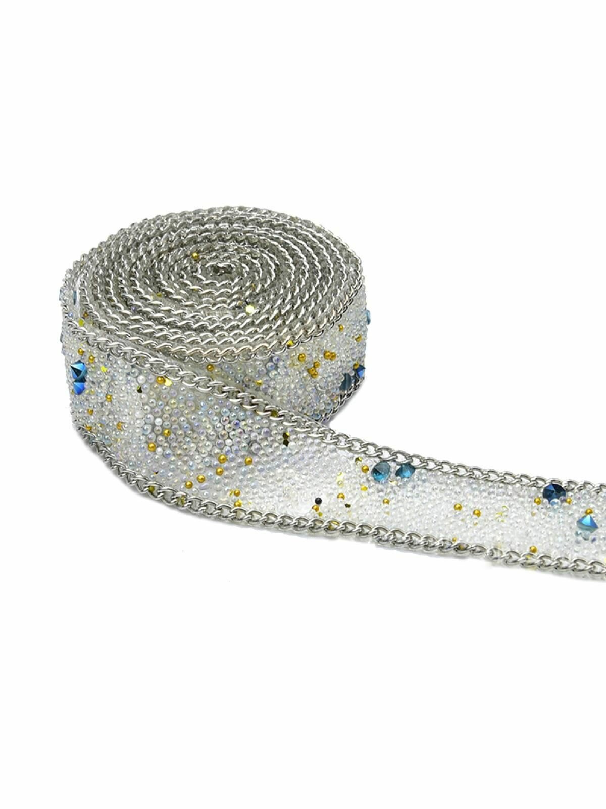 Блестящая лента со стразами, - 7