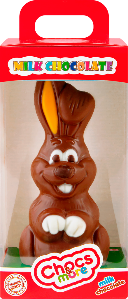 Фигурка шоколадная CHOCS & MORE Заяц из молочного шоколада, в ассортименте, 40г