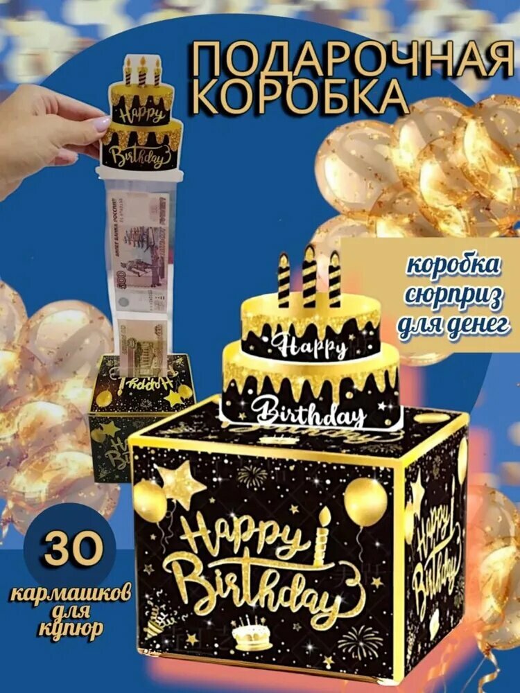 Подарочная коробка с конвертами для денег