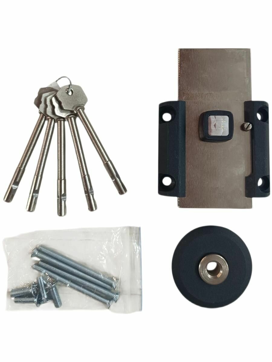 Замок накладной ЗН Барьер КР чёрный 5кл (100мм)