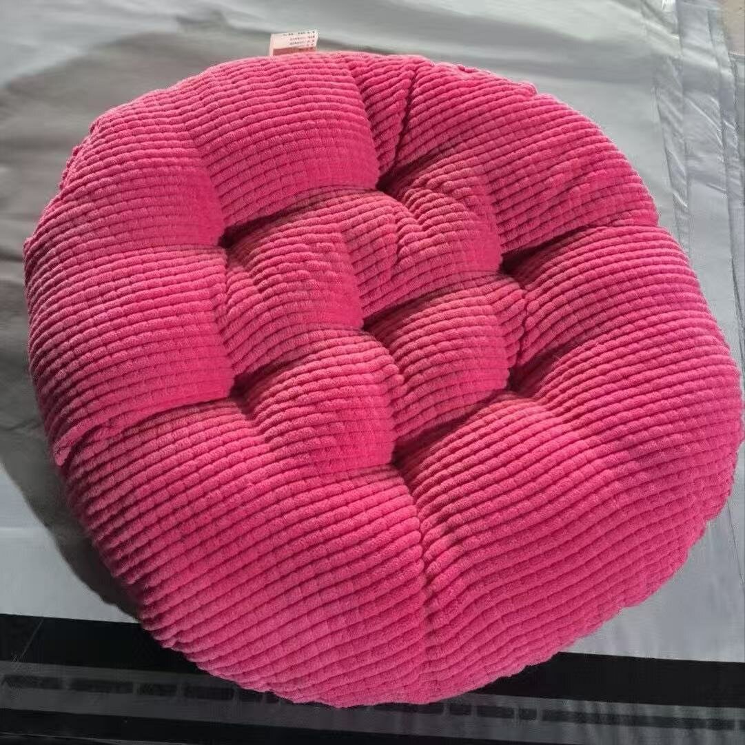 Простая, утолщенная круглая подушка для сиденья из вельвета, подушка для стула, плюшевая подушка, татами, напольный коврик, 45*52 см.