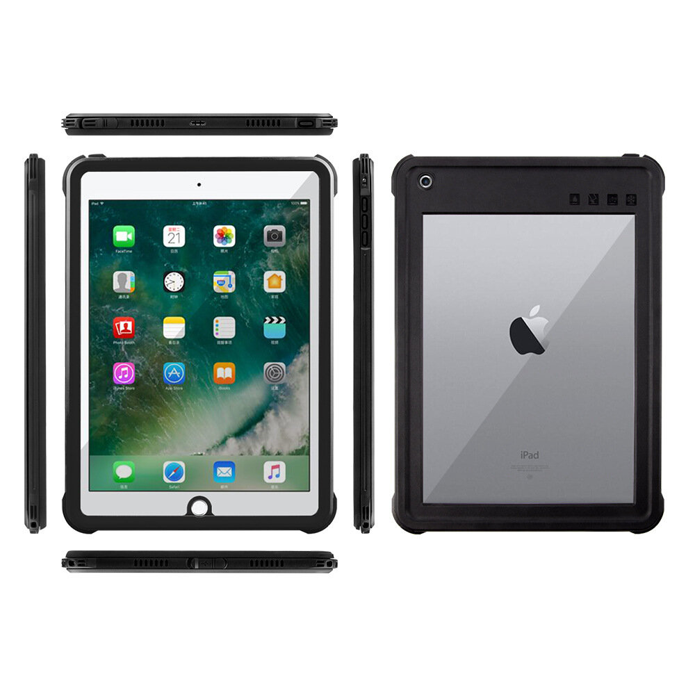 Водонепроницаемый чехол для iPad 9.7 2017/2018 с IP68 рейтингом, прозрачный тонкий черный чехол для защиты iPad Pro