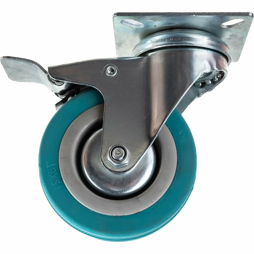 Колесо аппаратное поворотное с тормозом Longway SCgb 25 Поворотная колесная опора с торм. сер. рез. (120)