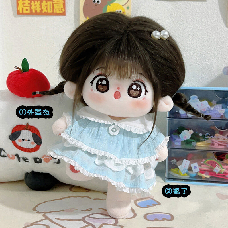 20 см хлопковая кукла девочка с каркасом, одежда для куклы, обнаженная кукла, игрушка для переодевания, подарок, в наличии