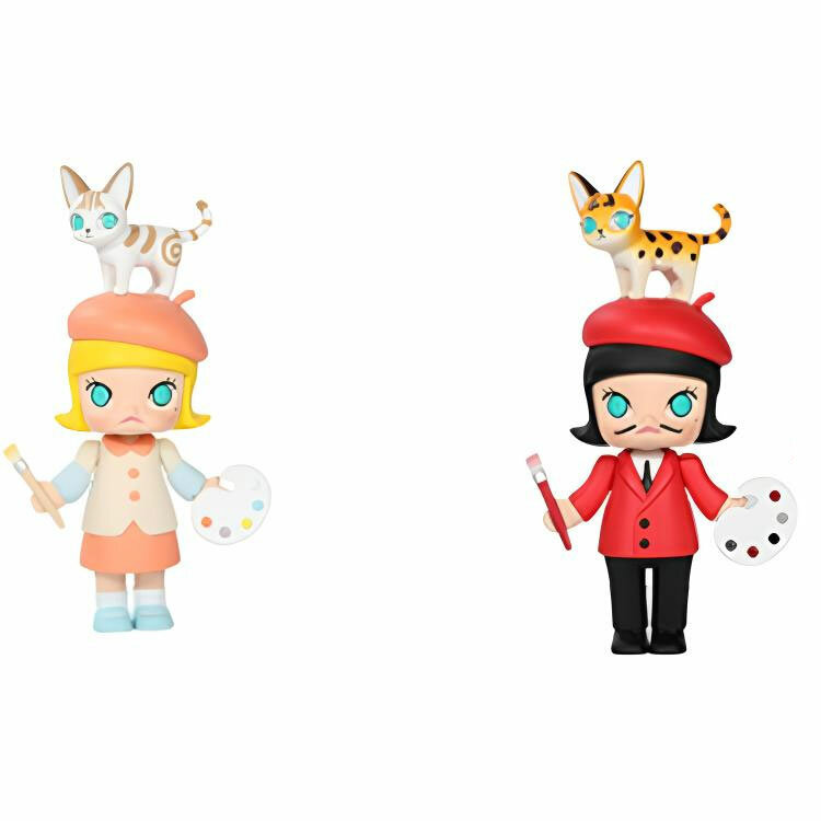 Коллекция молли POP MART Artistic Mogul, Confirmed-Small Jasmine Orange+Xiaoda (Open)