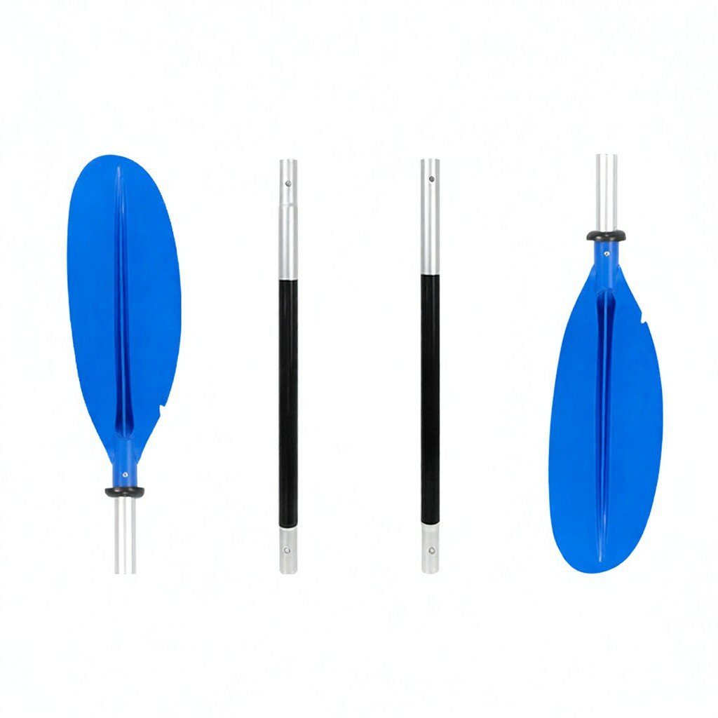 4 шт. Съемные регулируемые весла для каяка Алюминиевый сплав Двустороннее весло с двойной головкой
