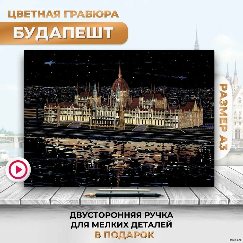 Xiaomi YouPin Цветная гравюра "Будапешт" картина формата А3