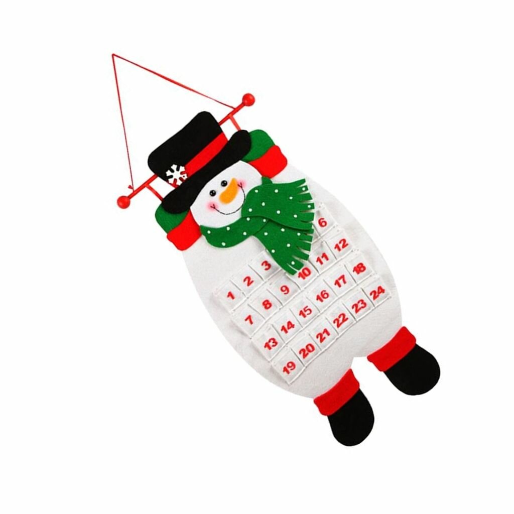 Фетровая Цифровая Подвеска С Календарем На Рождественской Елке-белый
