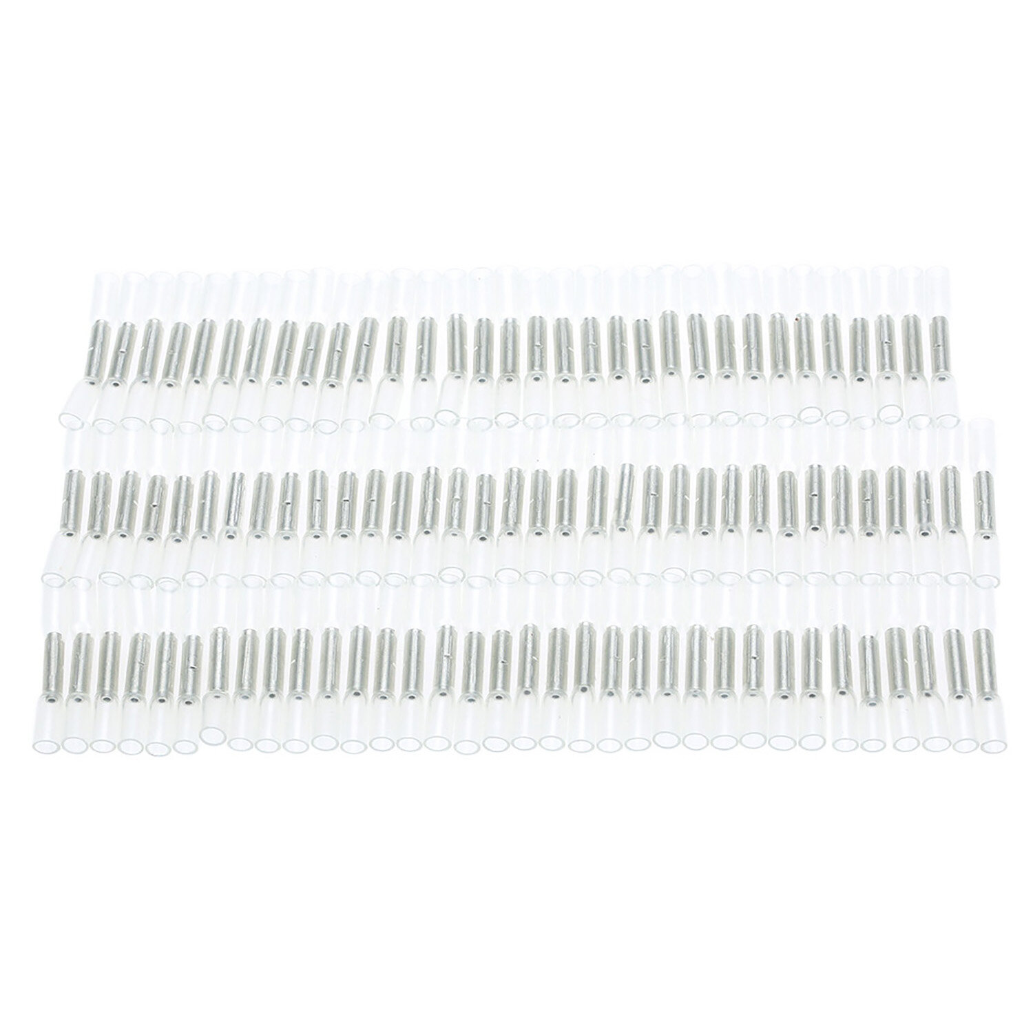100 ПКС Изоляционные Термоплотные Коннекторы Butt для Проводов Водонепроницаемые Электрические Клеммы Crimp Соединительная Труба, Цвет: Прозрачный, Размеры Провода: 0.25-0.5мм² / 26-24 AWG, Длина: Приблизительно 30мм, Количество: 100 ПКС, Напряжение: