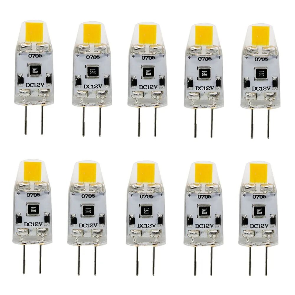 Лампочка, Цоколь: G4, 1 Вт, Светодиодная, 10 шт.