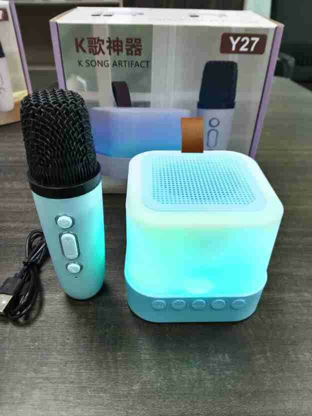 Y27 Кросс-бордерный Bluetooth-динамик Домашний беспроводной караоке-динамик с разделенным микрофоном для пения на улице Перезаряжаемый