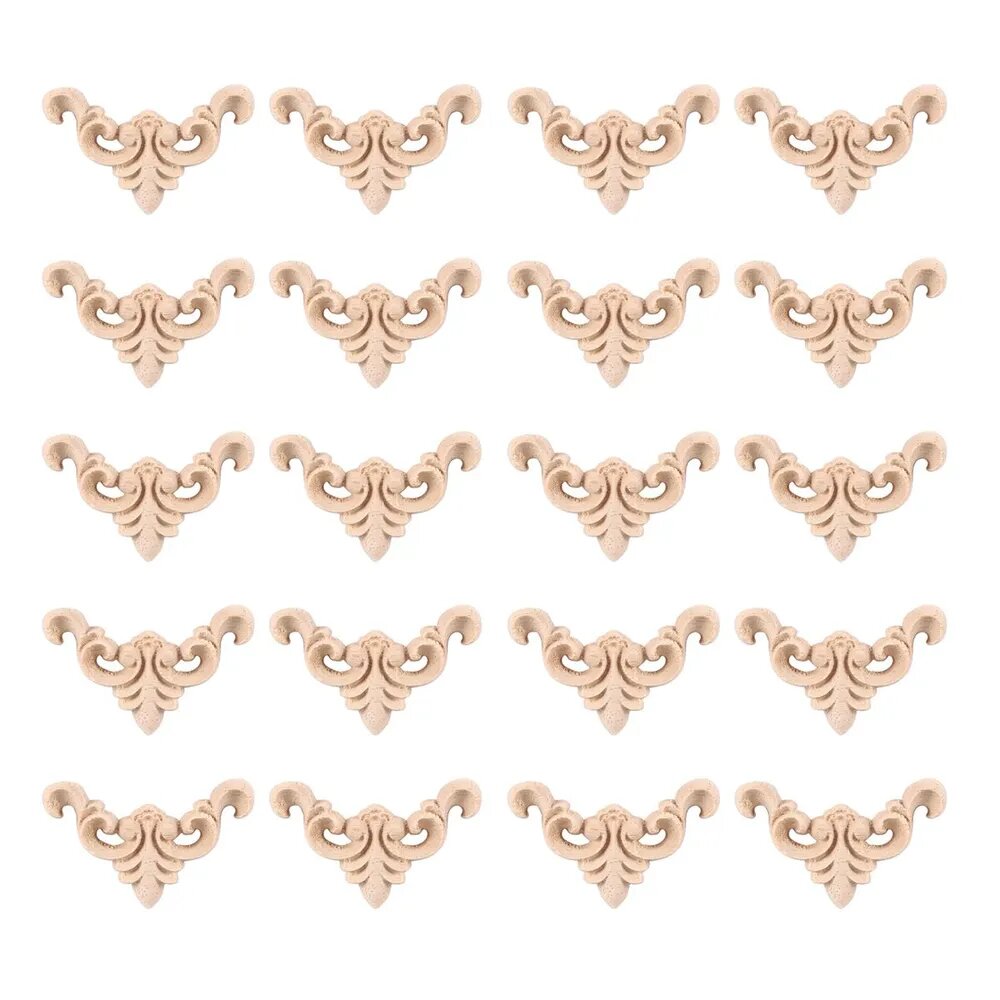 20 шт. резной неокрашенный европейский деревянный уголок для мебели