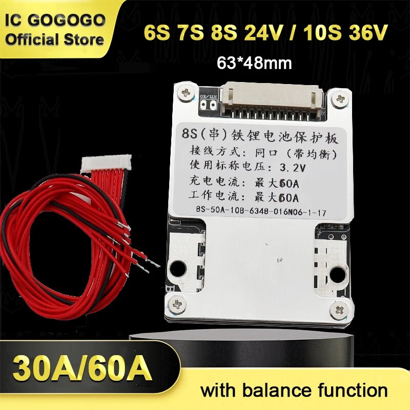 CHANGELIN BMS 6S/7S/10S, 60A, Li-ion