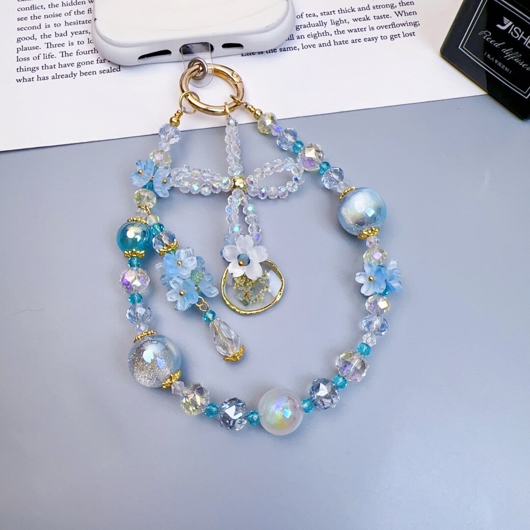 Кристаллическая цепочка для телефона, бисерная DIY, задняя клипса, цепочка для ключей, подвеска, высококачественное премиальное ощущение, подвесное украшение для сумки для женщин