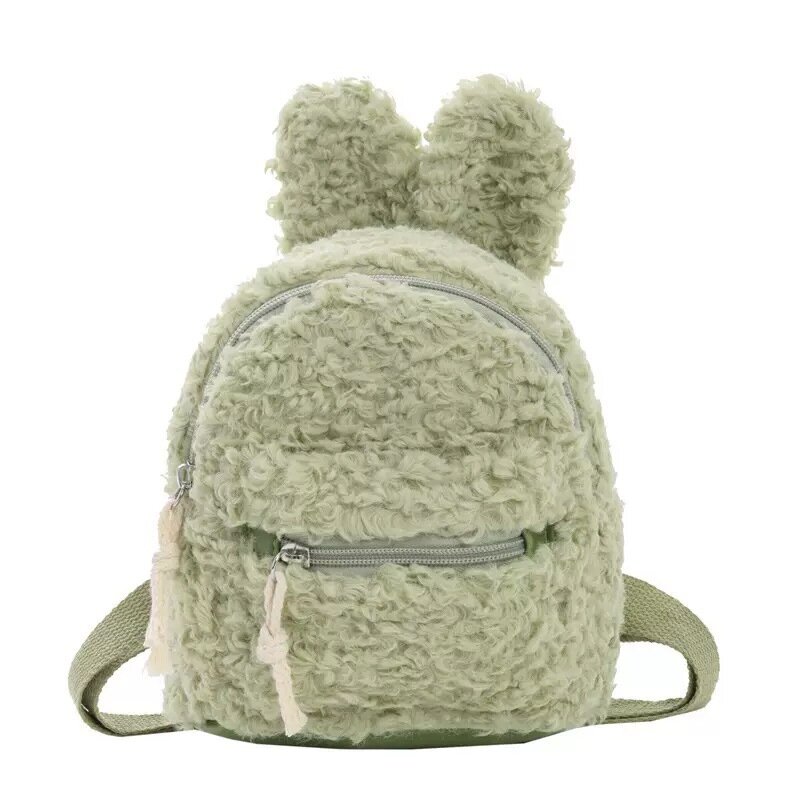 Детский плюшевый рюкзак с медвежонком, сумка с ушками кролика, школьный рюкзак для девочек, милый и супер очаровательный зимний