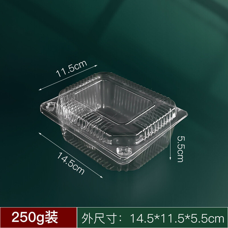 Упаковочная коробка для суши, утолщенная, одноразовая, прозрачная, средняя глубокая миска, торт, индейка, лапша, уличный ларек, длинная полоса, большая неглубокая