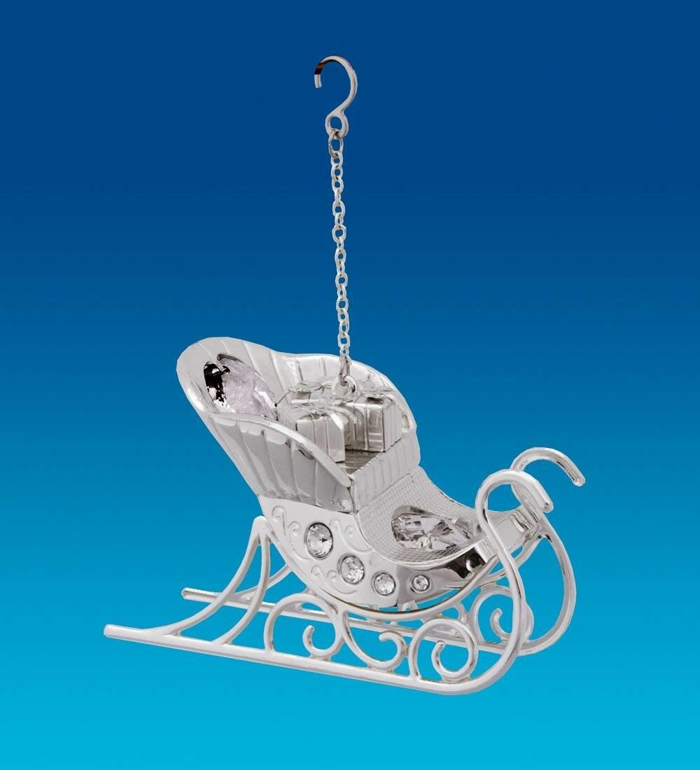 Фигурка Сани посеребр. A1976389 Crystal Temptations, Металл, кристалл