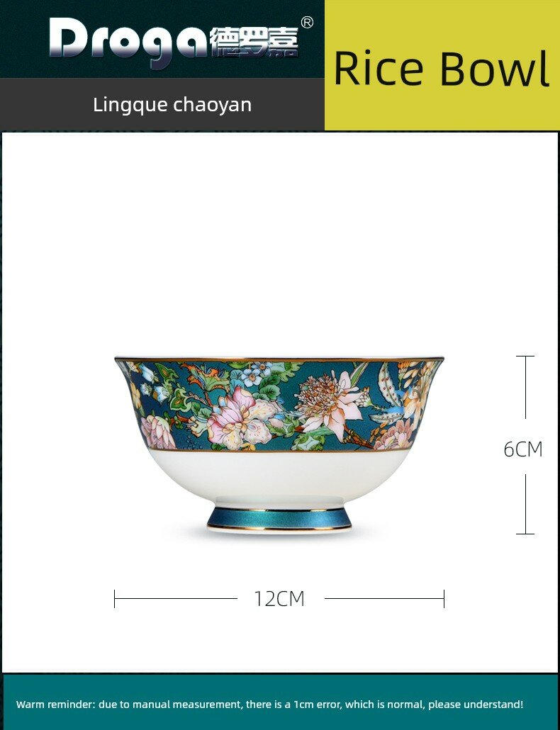 Набор посуды De Ruo Jia: тарелки и миски, бытовая керамика, высококачественный костяной фарфор, подарок на новоселье,