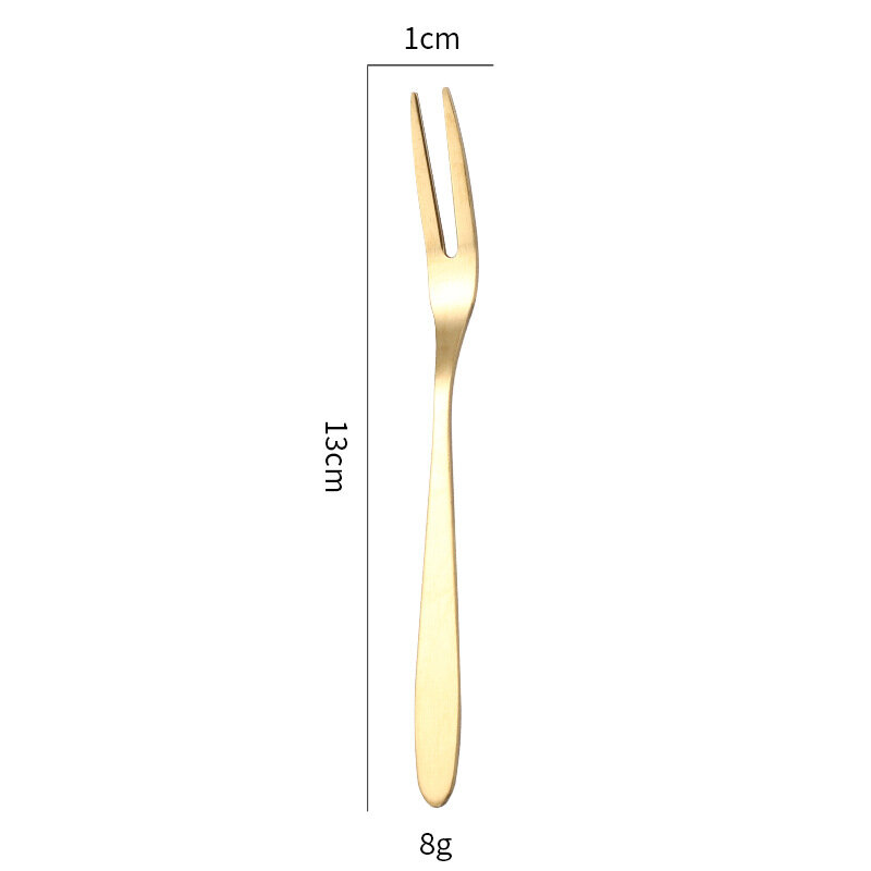 Набор столовых приборов из нержавеющей стали 304: вилка для фруктов, вилка для десертов, вилка для торта, двухзубчатый