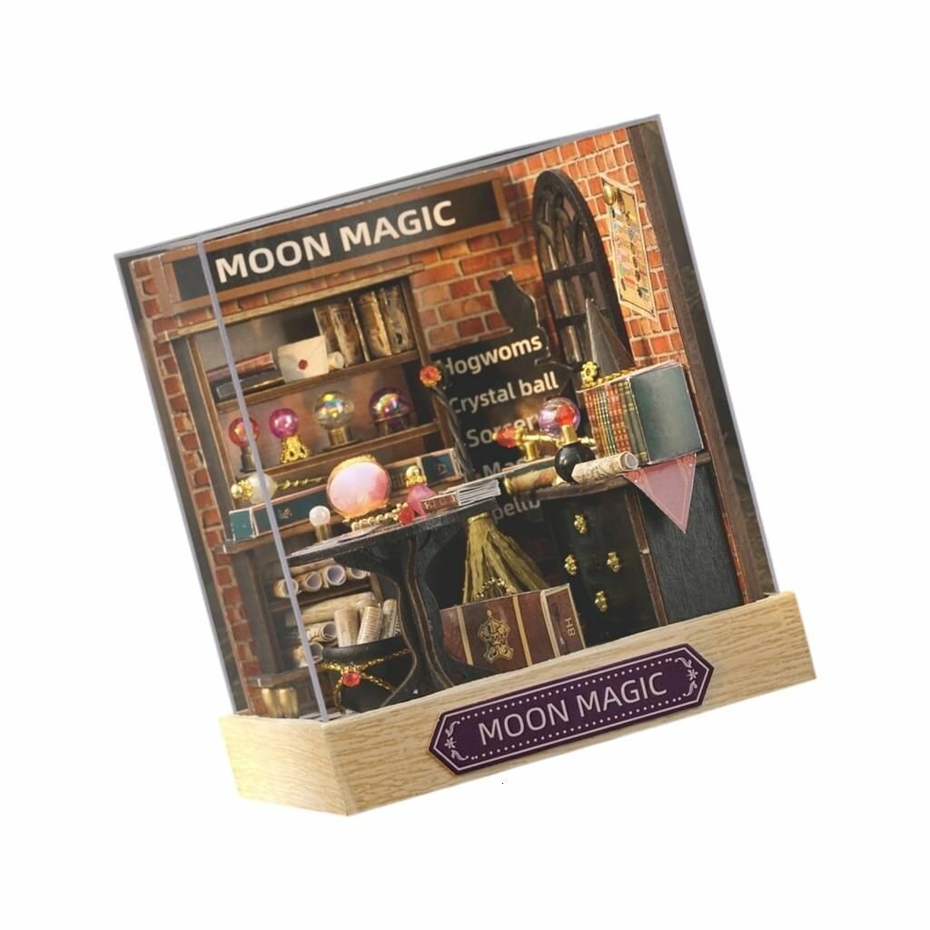 Миниатюрный набор для сборки деревянного домика, - луна