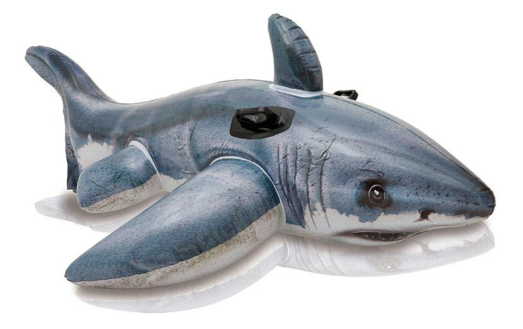 HAQI Надувной поплавок для бассейна в виде кита: детская игрушка для плавания с ручками и двумя воздушными камерами