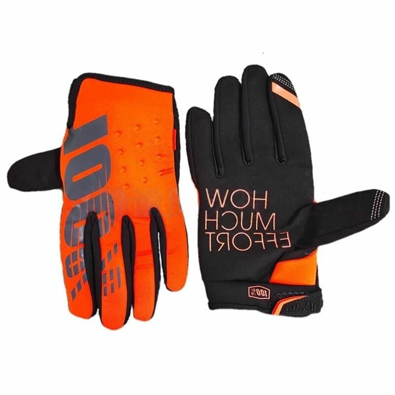 Термоцикловые перчатки с усиленными костяшками для BMX и даунхилла, Оранжевый - XXL
