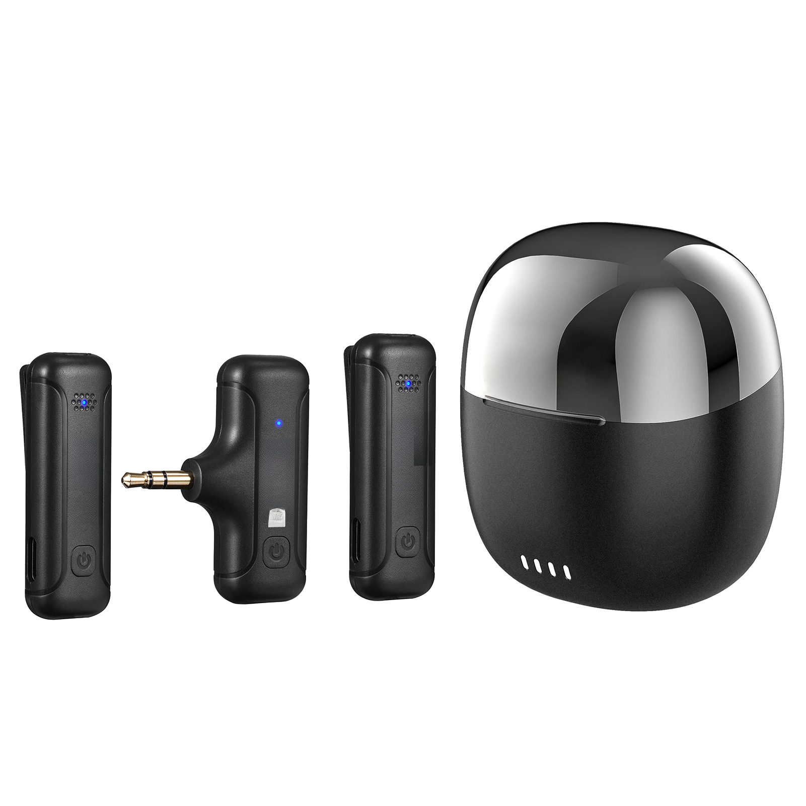 BOYA BY-WM3T-M2 беспроводная микрофонная система с 1 приемником + 2 передатчиками + зарядным боксом, дальность передачи 100 м, продолжительность работы 10 ч, умное шумоподавление, встроенная батарея, для камеры, ноутбука