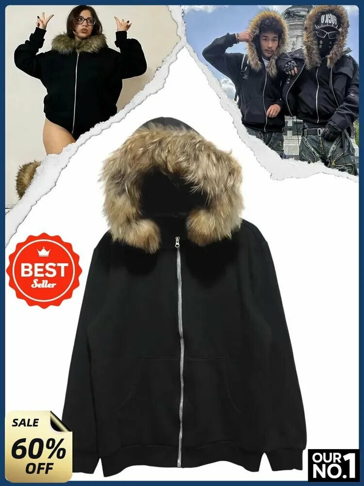 Куртка Y2K зипка с мехом