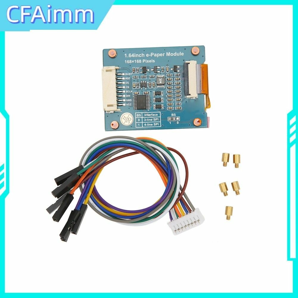 1,64-дюймовый Модуль Дисплея E Ink 168 168, 4 цвета (красный, желтый, черный, белый) для считывателей