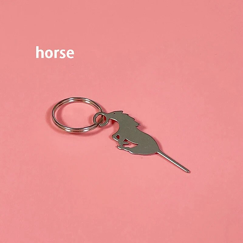 Игла из нержавеющей стали в форме китайского знака зодиака для смартфона, Универсальная игла для извлечения лотка Sim-карты, Инструмент для извлечения ключа, наперсток