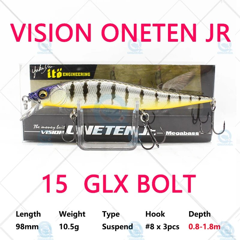 Megabass VISION ONETEN Jr. приманка для ловли баса NO.15 GLX BOLT
