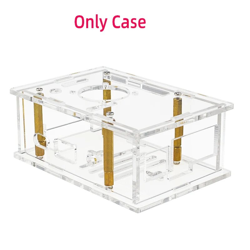 Прозрачный акриловый корпус для Orange Pi 4A с вентилятором Only Case