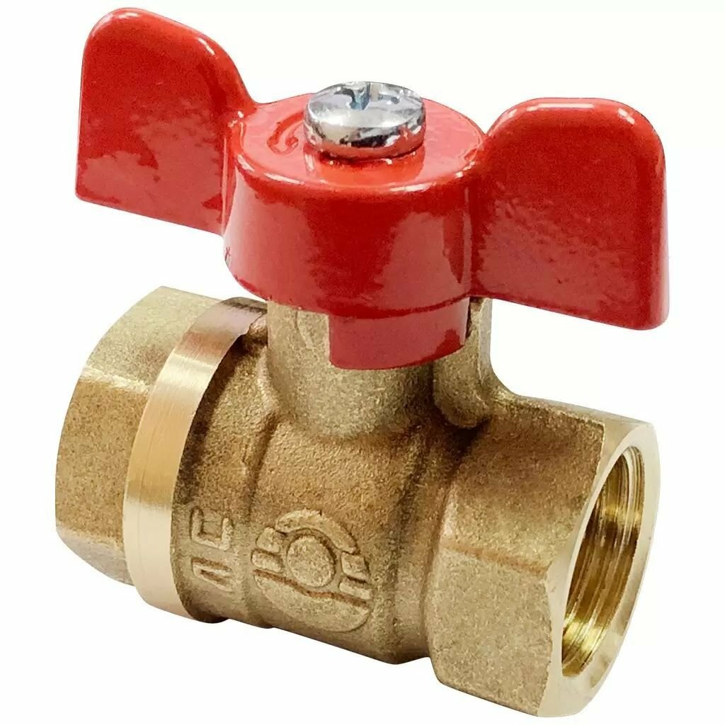 Кран для воды Valfex 3/4 дюйма, г-г, ручка-бабочка, надежная запорная арматура для инженерных систем водоснабжения