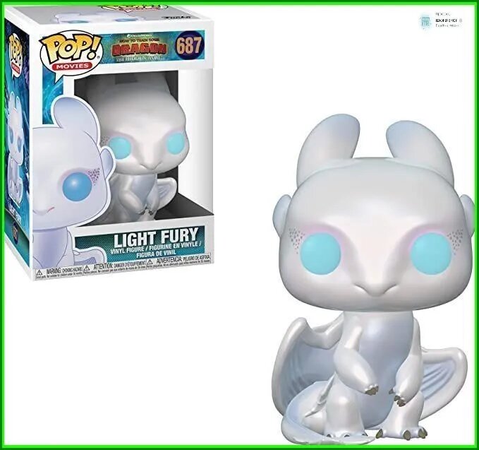 Фигурка Funko Pop! Movies: How to Train Your Dragon - Light Fury #687 Белый Винил — фото 1