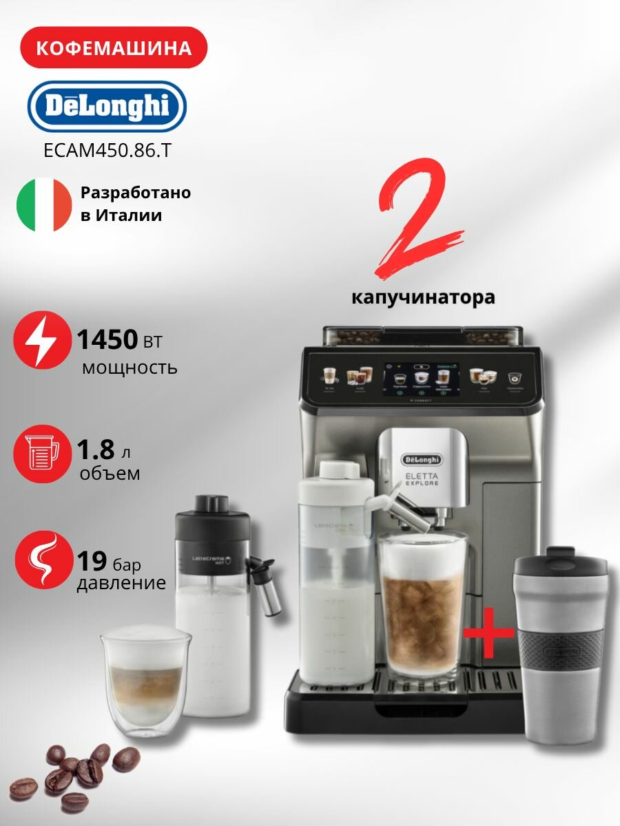 Кофемашина Delonghi Eletta Explore ECAM450.86. T