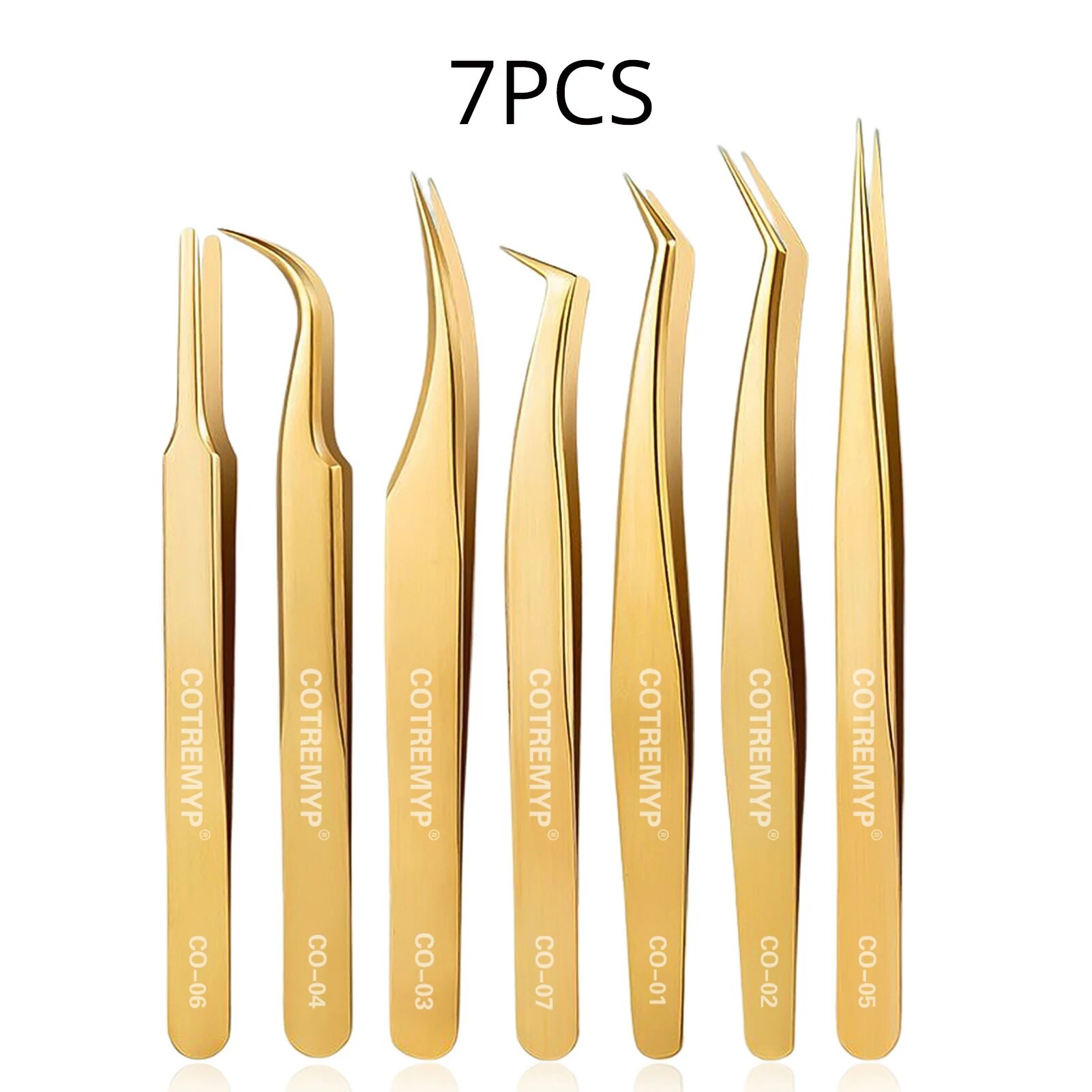 Пинцеты для наращивания ресниц 7pcs set