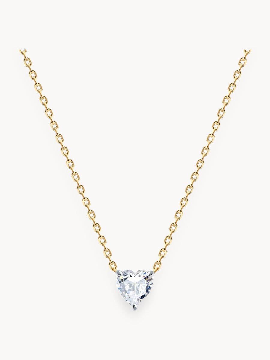 Колье, красное золото, 585 проба, фианит