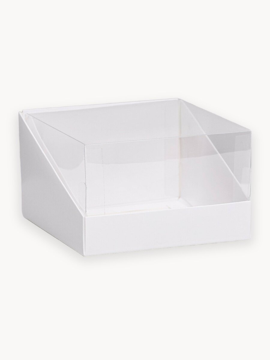 Коробка Upak Land, для бенто-тортов, прозрачная, 13.1×13.1×8.5 см