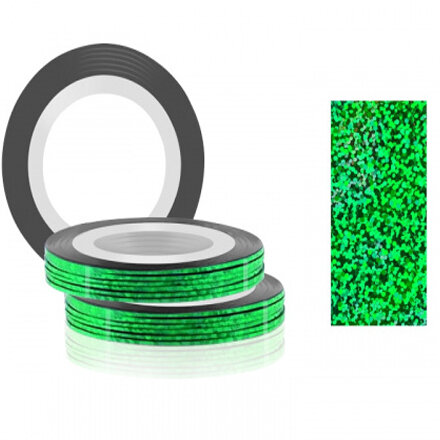 Jessnail Фольга для дизайна ногтей, №24 в рулоне 20м*0,8мм, голография зеленый