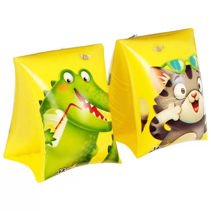 Надувные детские нарукавники для плавания "На Волне" 3+ SIMA LAND, 20х16 см, 7450127, желтый Т