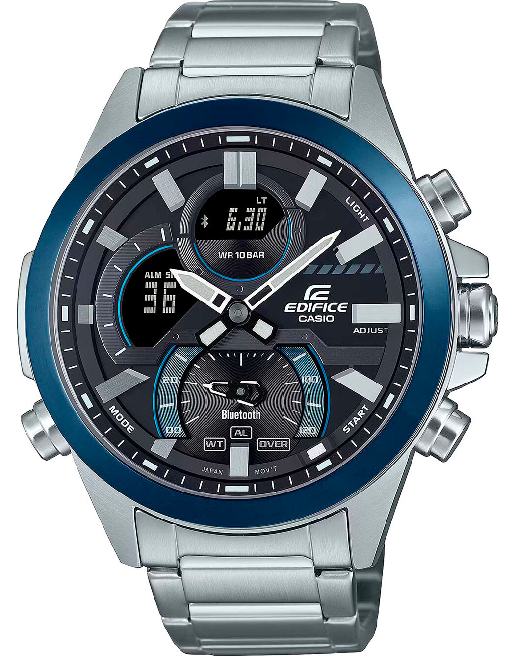Наручные часы CASIO Edifice, черный/серебряный/синий — фото 1