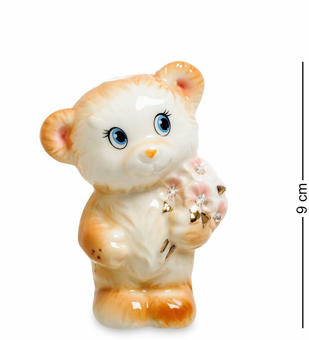 Фигурка декоративная 'Медвежонок с букетом'