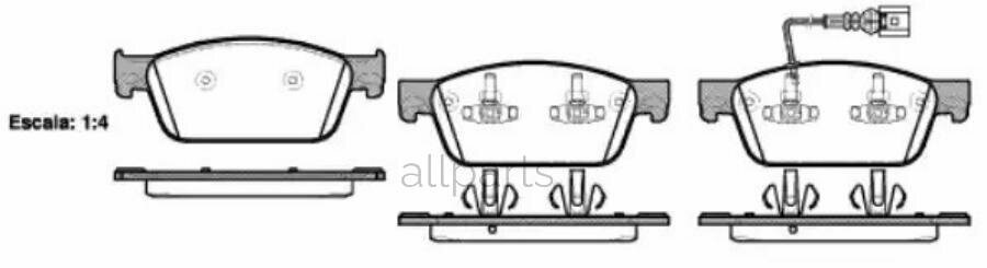 REMSA 144001 1440 01 [7E0698151] ! колодки дисковые п.\ VW T5 2.0TDi 09>