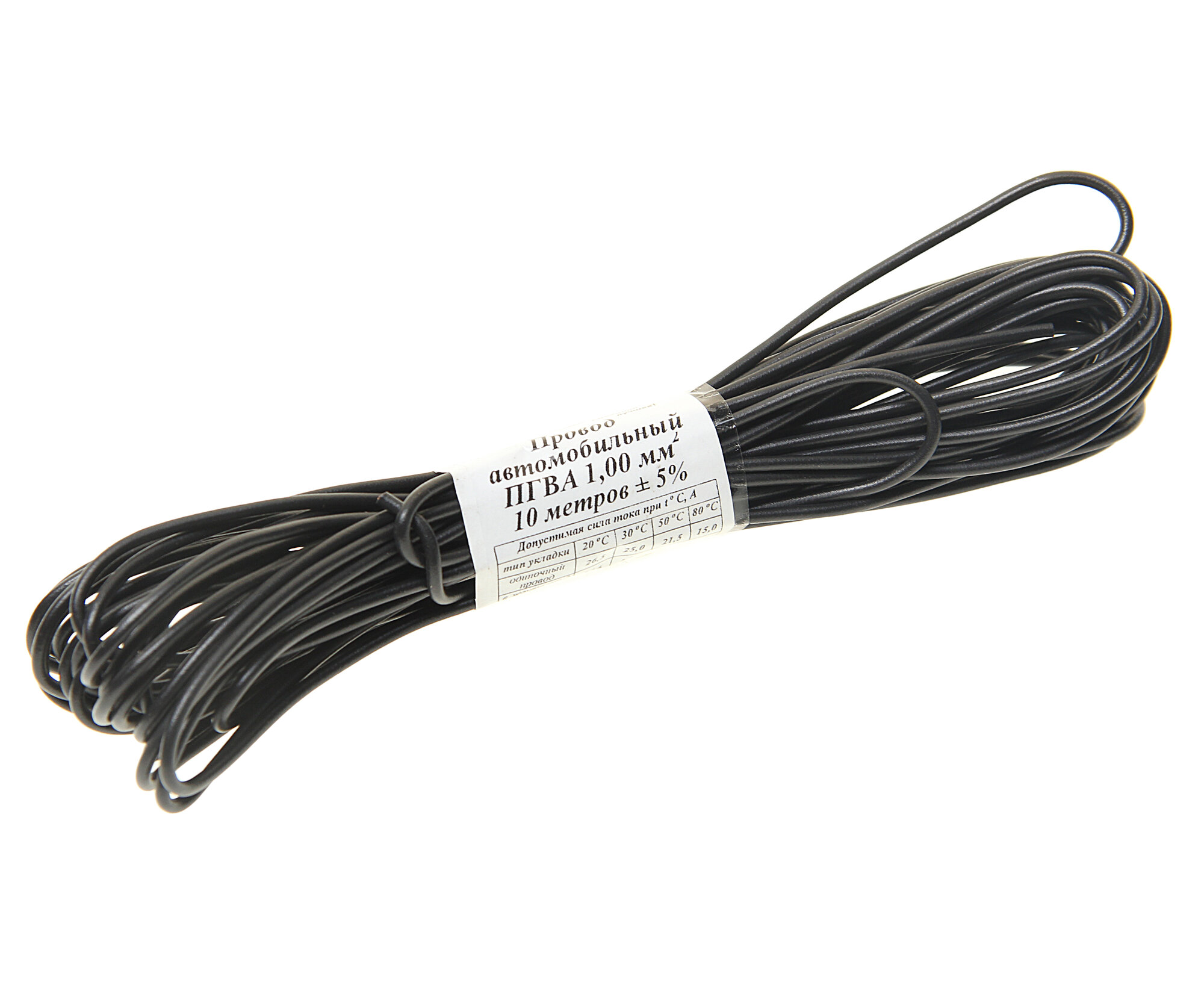 Провод монтажный ПГВА 10м (сечение 1.0 кв. мм) черный аэнк