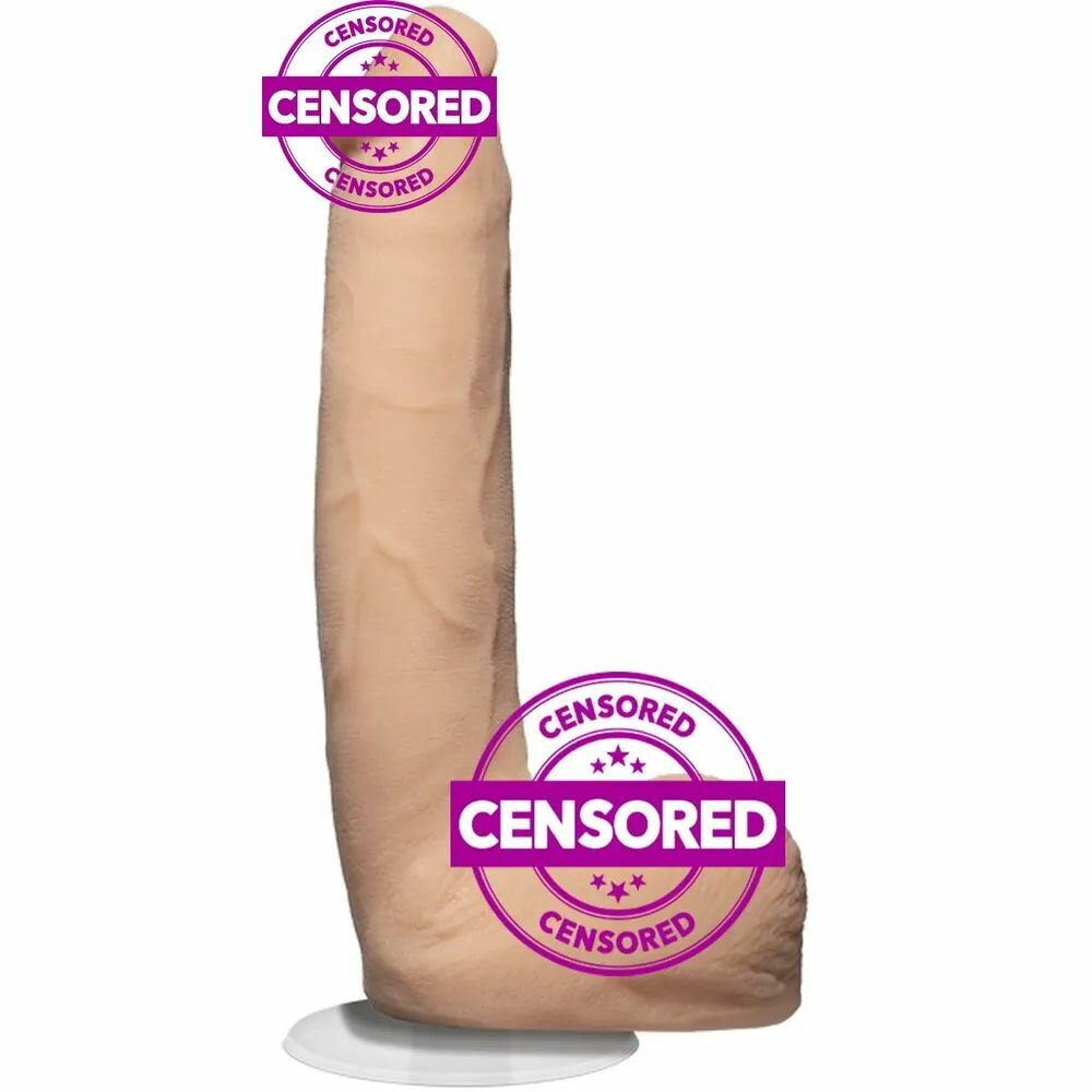 Телесный фаллоимитатор-реалистик Signature Cocks Pierce Paris со съемной присоской - 23,5 см.