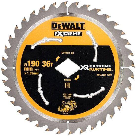 Диск пильный Dewalt DT40271-QZ, XR 190x30мм 36T