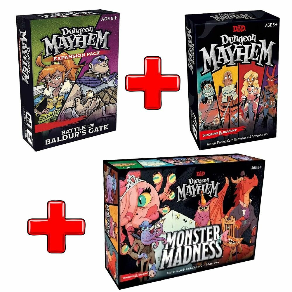 Dungeons & Dragons-Wizards of The Coast Dungeon Mayhem, настольные игры, наборы для покера