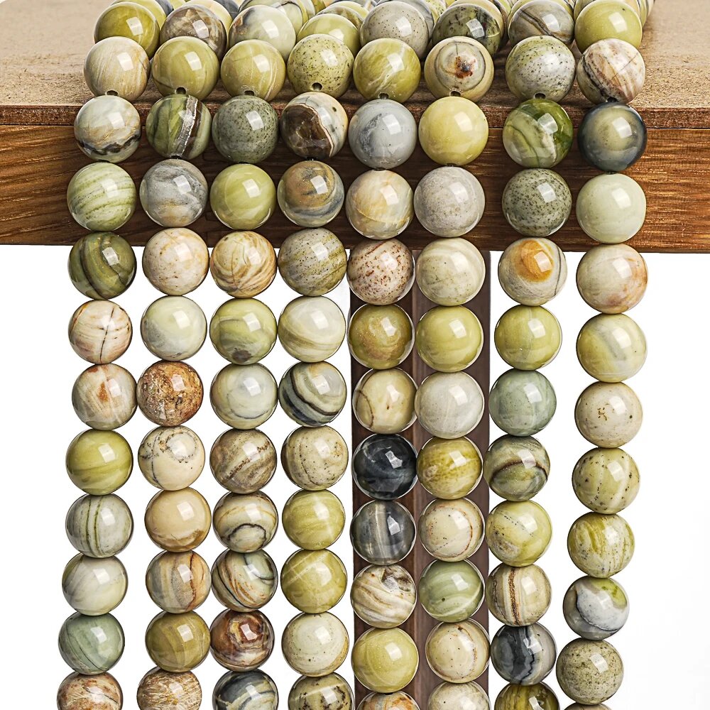 Натуральные нефритовые бусины для бижутерии 10mm approx. 39beads