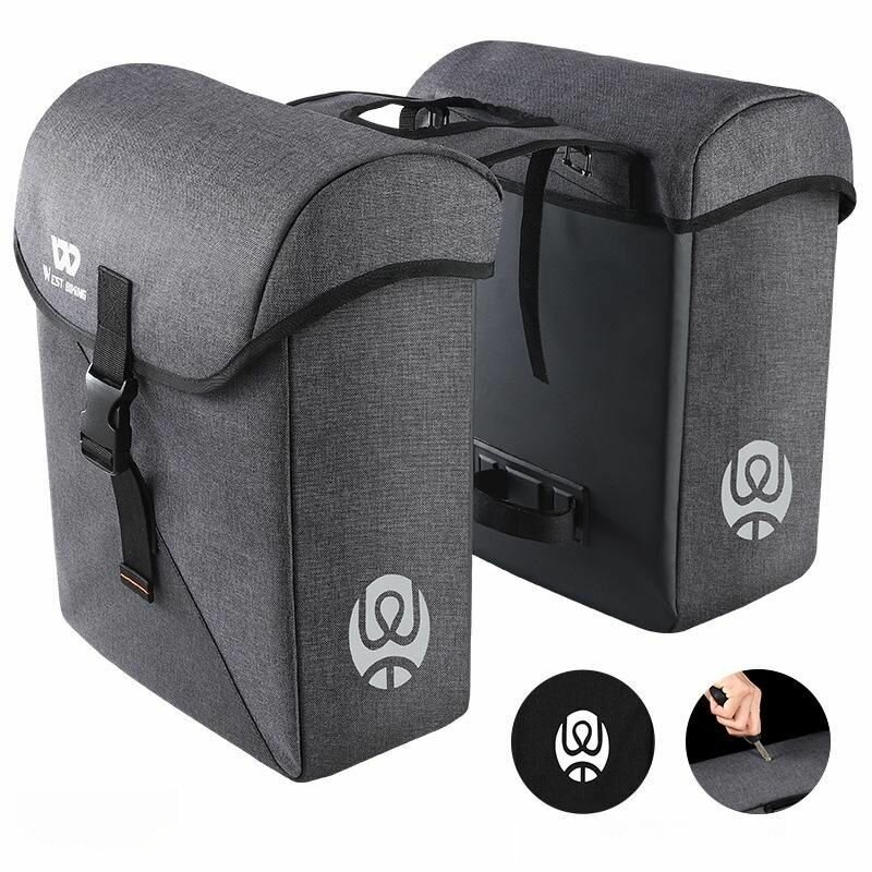 Сумка для велосипеда WEST BIKING Большая емкость 35 л велосумка на багажник